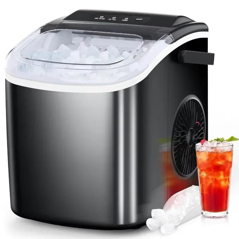 Ice Maker Countertop, Portable Machine with Self-Cleaning, 26.5Lbs/24H ...